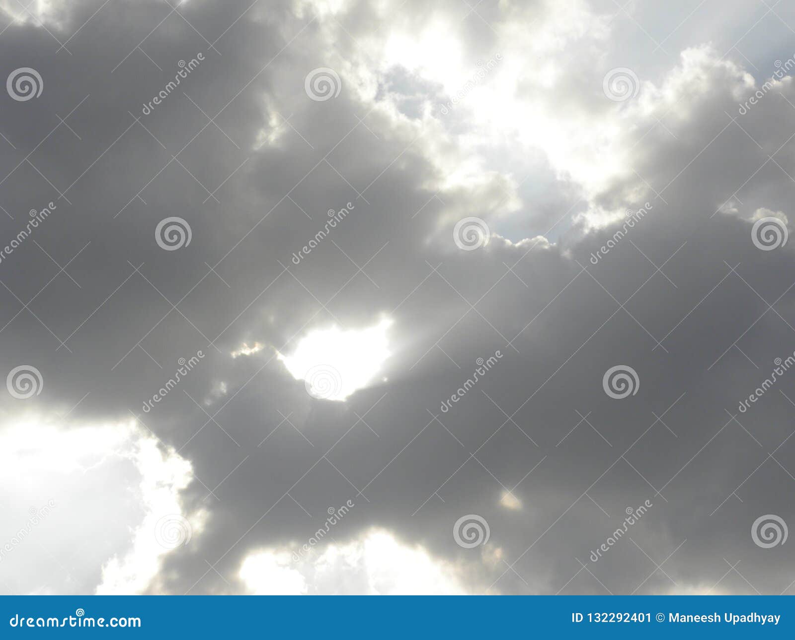 Dark Gray Clouds with Crepuscular Rays Stock Image - Image of abstract ...