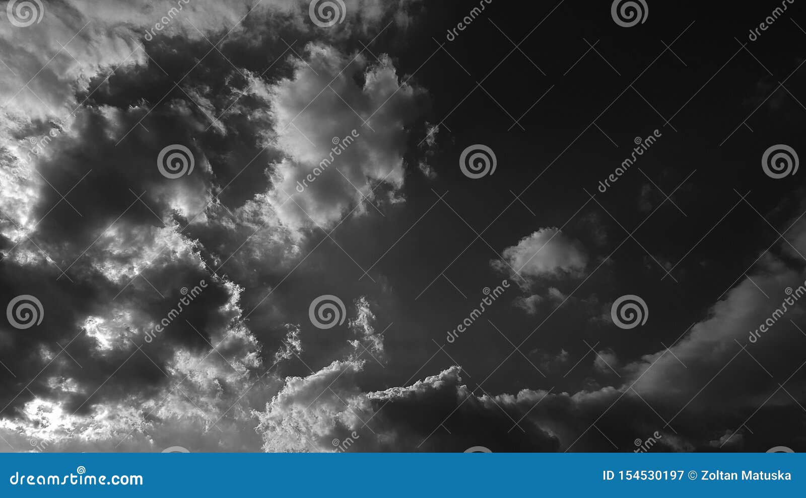 Dark Gray Dramatic Sky Whith Clouds Summer Cloudscape Natural ...