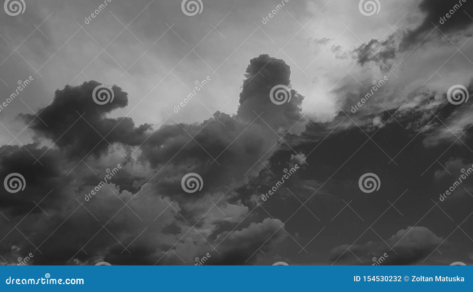 Dark Gray Dramatic Sky Whith Clouds Summer Cloudscape Natural ...