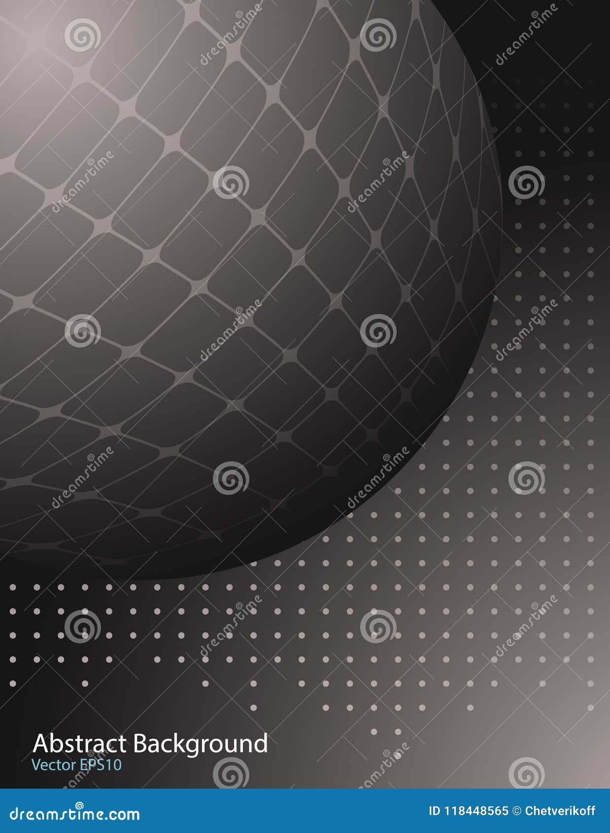 Dark Sphere Vector Background Stock Vector - Illustration of greyscale ...