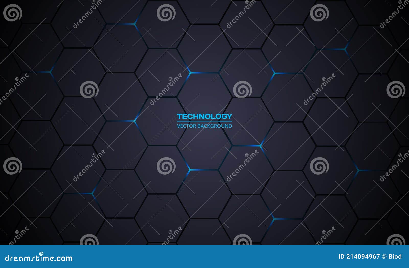 Dark Gray Hexagonal Technology Vector Abstract Background. Stock Vector - Illustration of energy ...