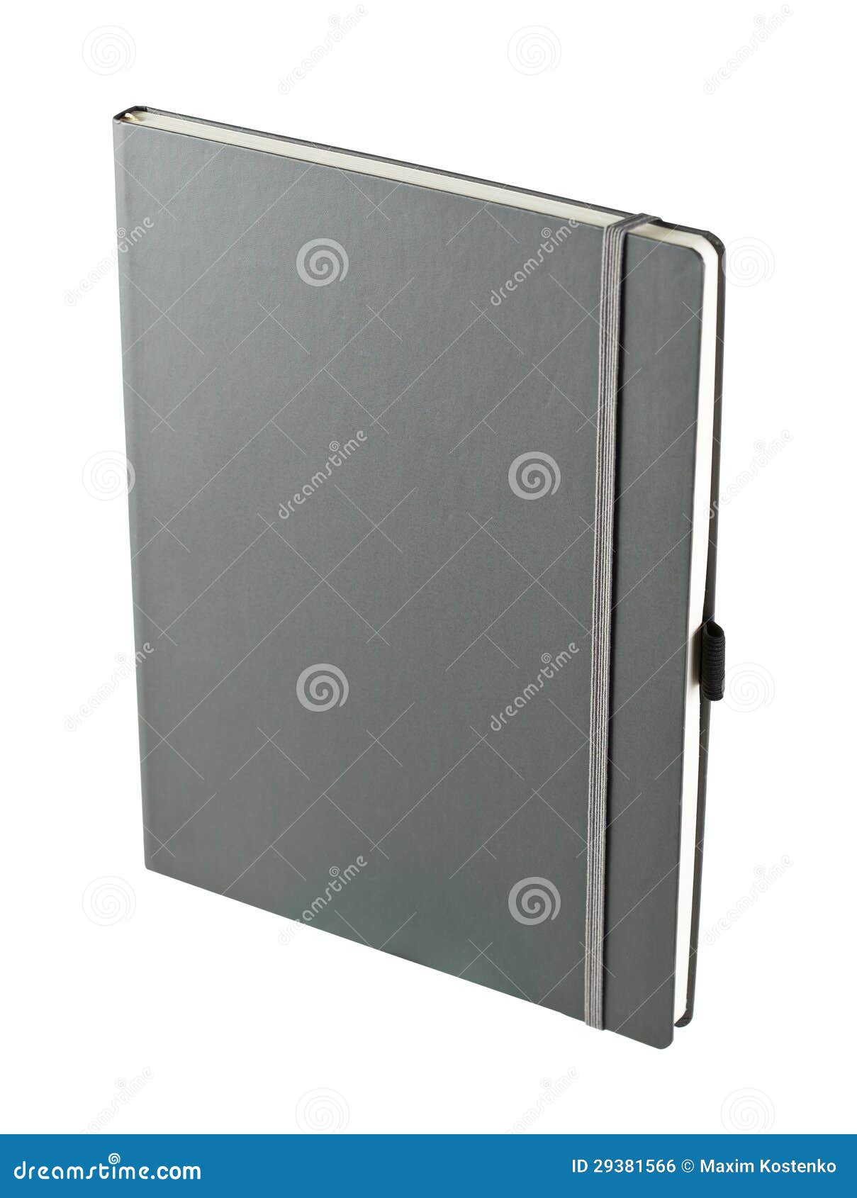 Dark Gray Notebook Isolated Stock Photo - Image of leather, object ...