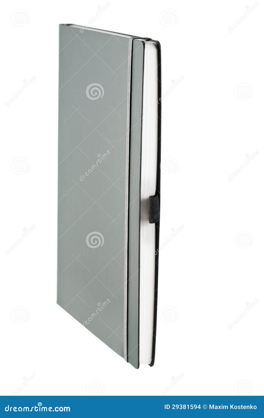 Dark Gray Notebook Isolated Stock Photo - Image of object, personal ...