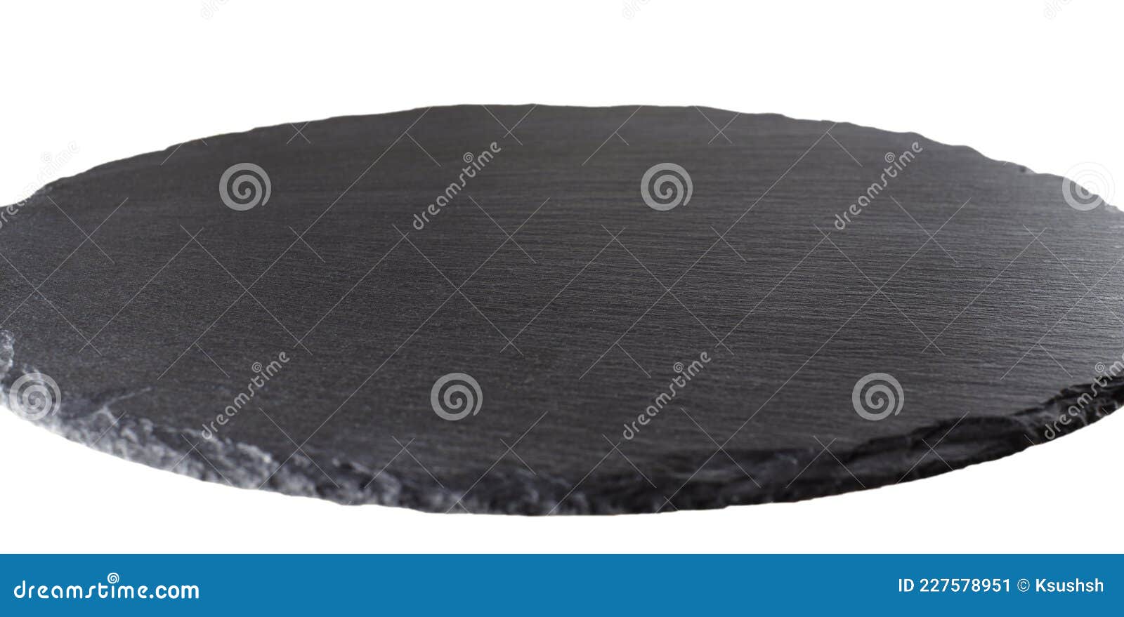 Dark Gray Round Slate with Selective Focus for Background Isolated on ...