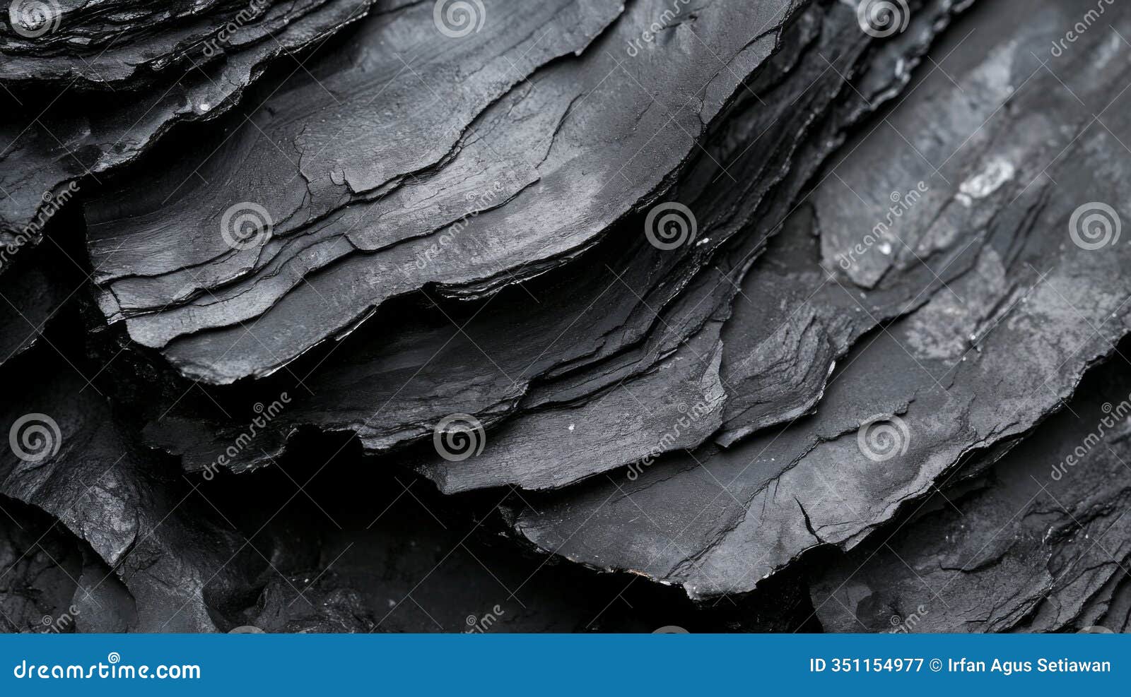 Dark Gray Slate Rock Texture Layers Close Up Stock Illustration ...