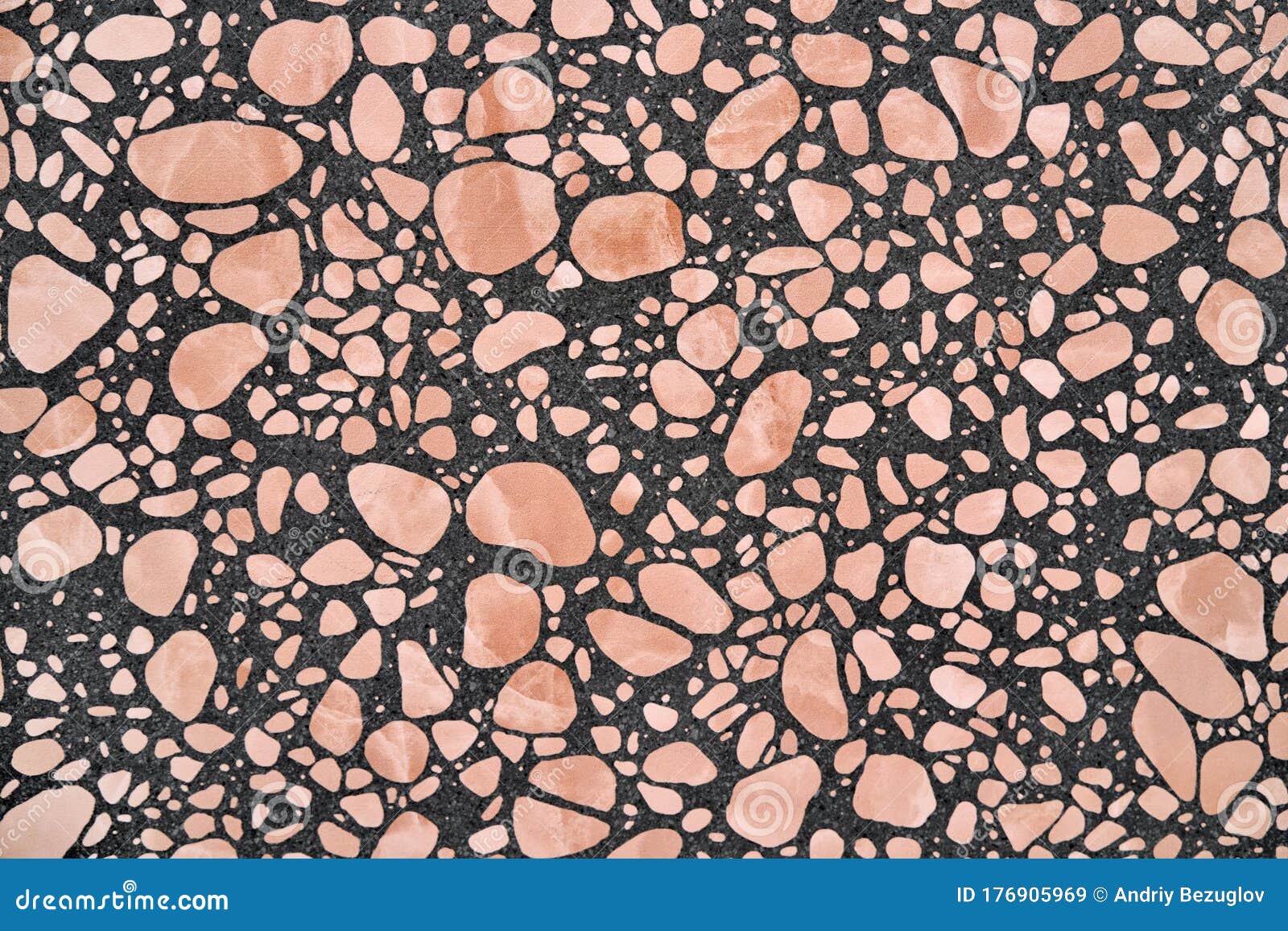 Closeup View at Stone Wall with Geometric Patterns Stock Image - Image ...