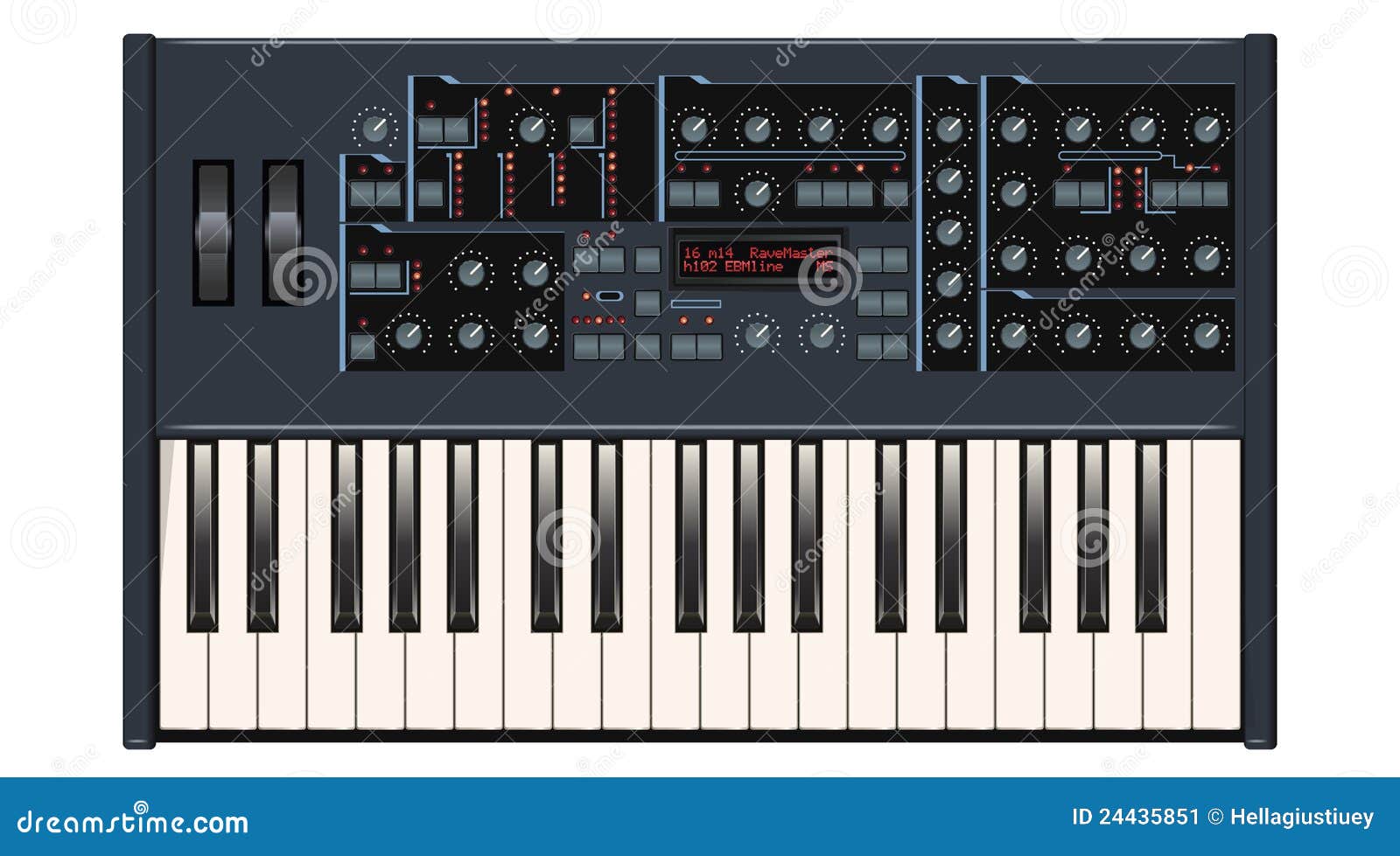 Dark Gray Synthesizer stock vector. Illustration of gray - 24435851