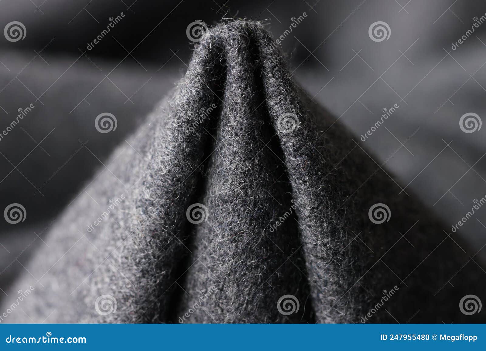 Dark Gray Woolen Fabric in Form of Cone. Stock Photo - Image of clothes ...