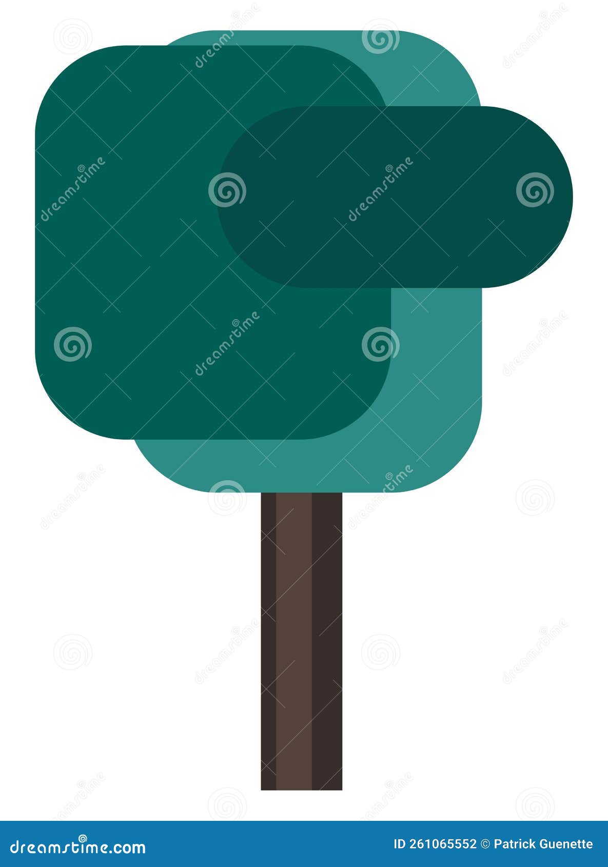 Dark Green Abstract Tree, Icon Stock Vector - Illustration of vector ...