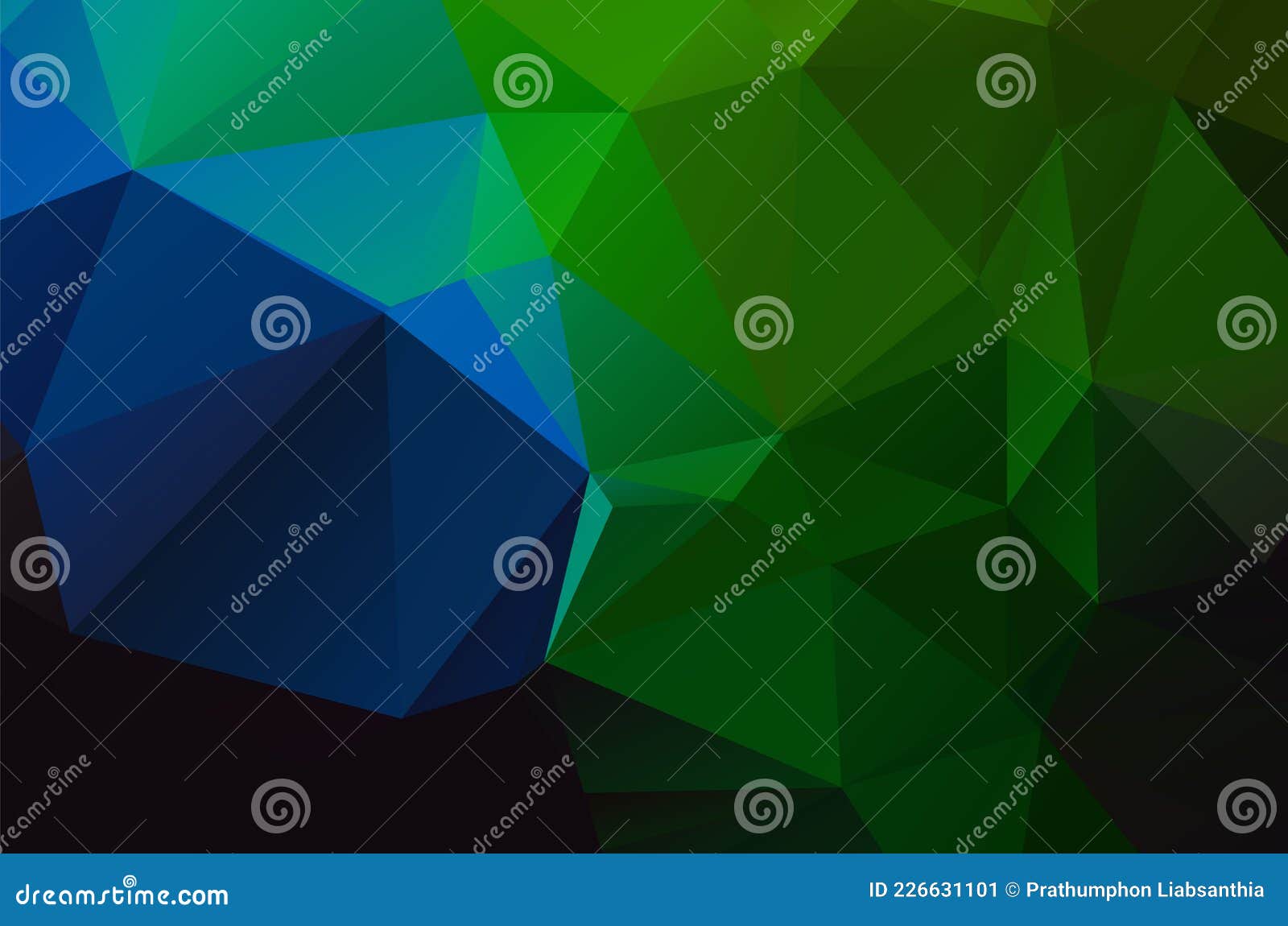 Dark Green and Blue Geometric Pattern Triangles Polygonal Design for ...