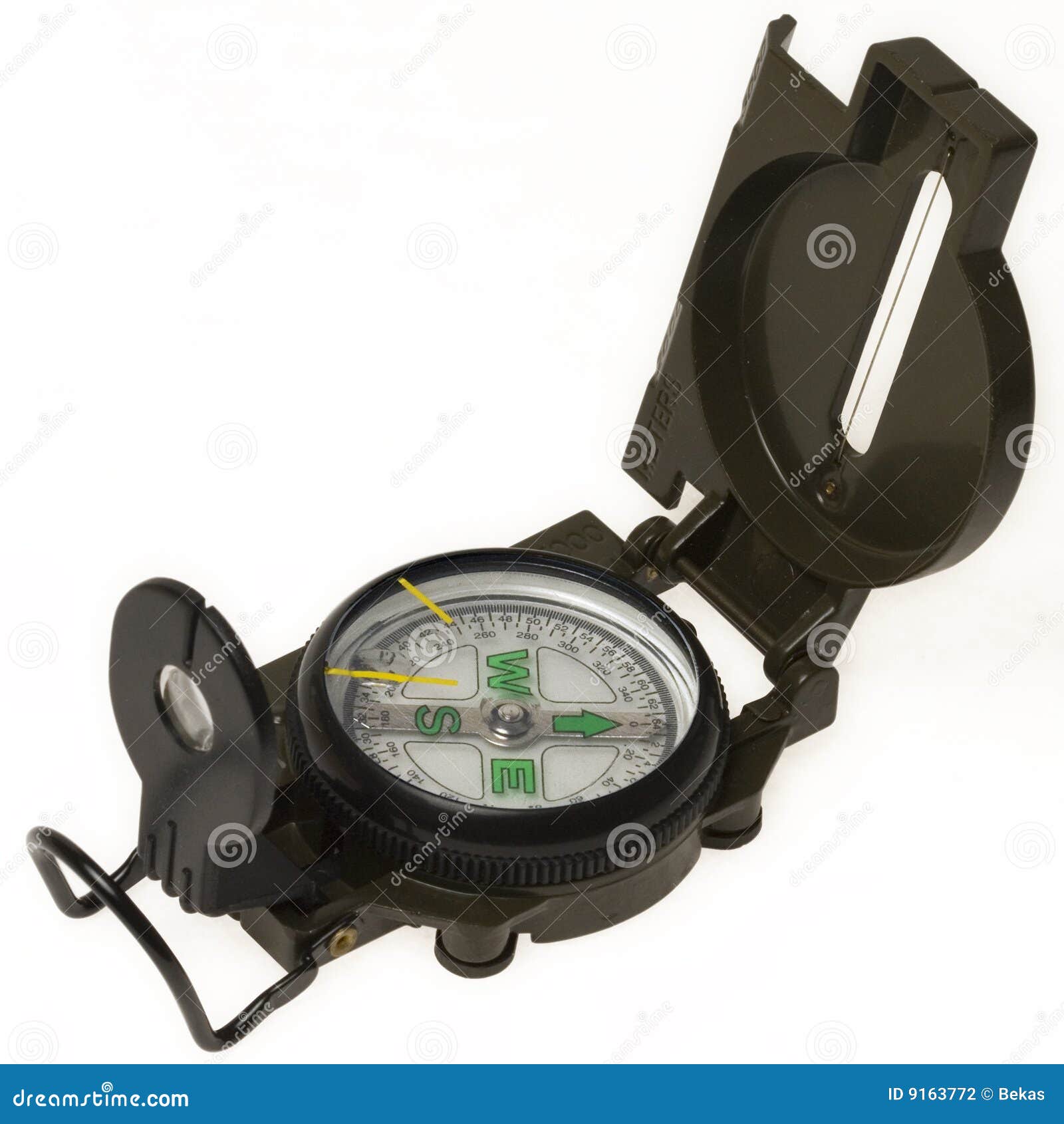 Dark green compass stock photo. Image of land, apparatus - 9163772