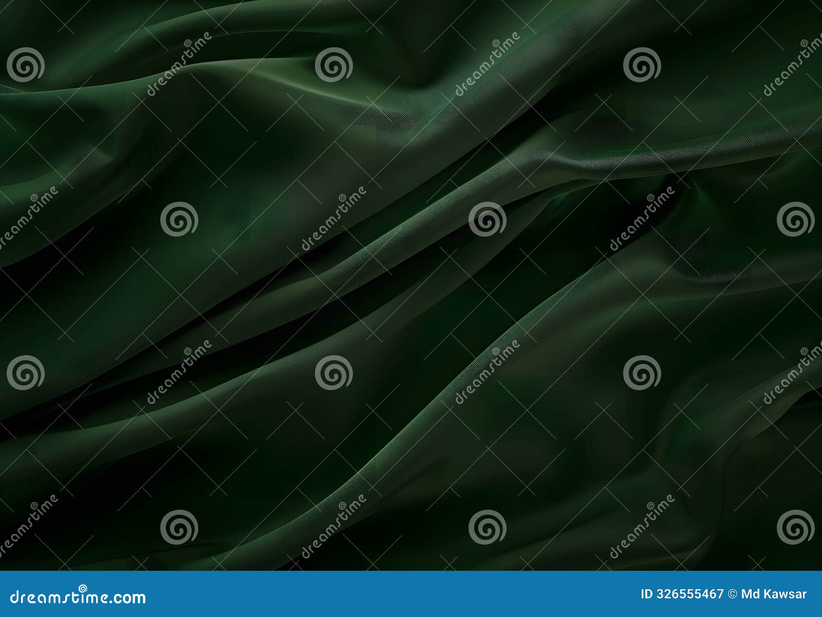 Dark Green Draped Fabric Texture Background Stock Illustration ...