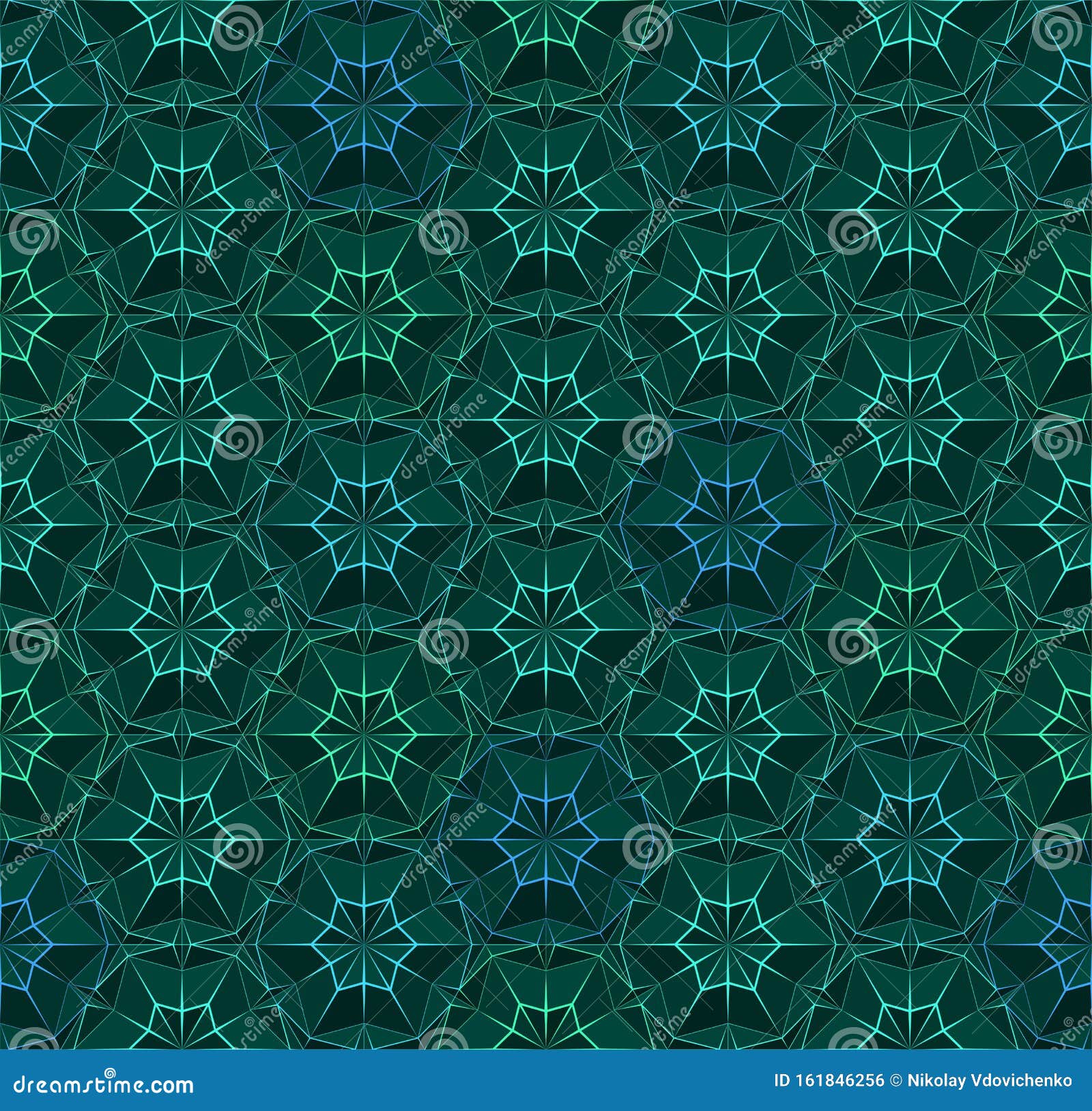 Dark Green Geometric Abstract Repeating Pattern. Seamless Pattern with ...