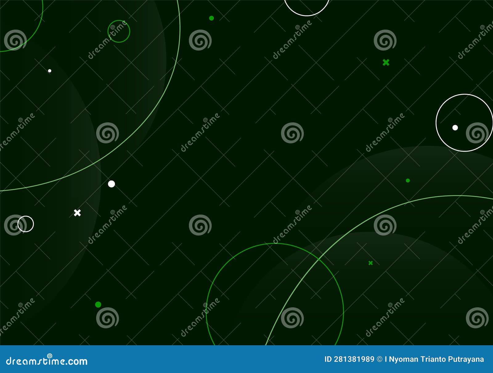 Dark Green Gradient Circles Background. Stock Vector - Illustration of ...