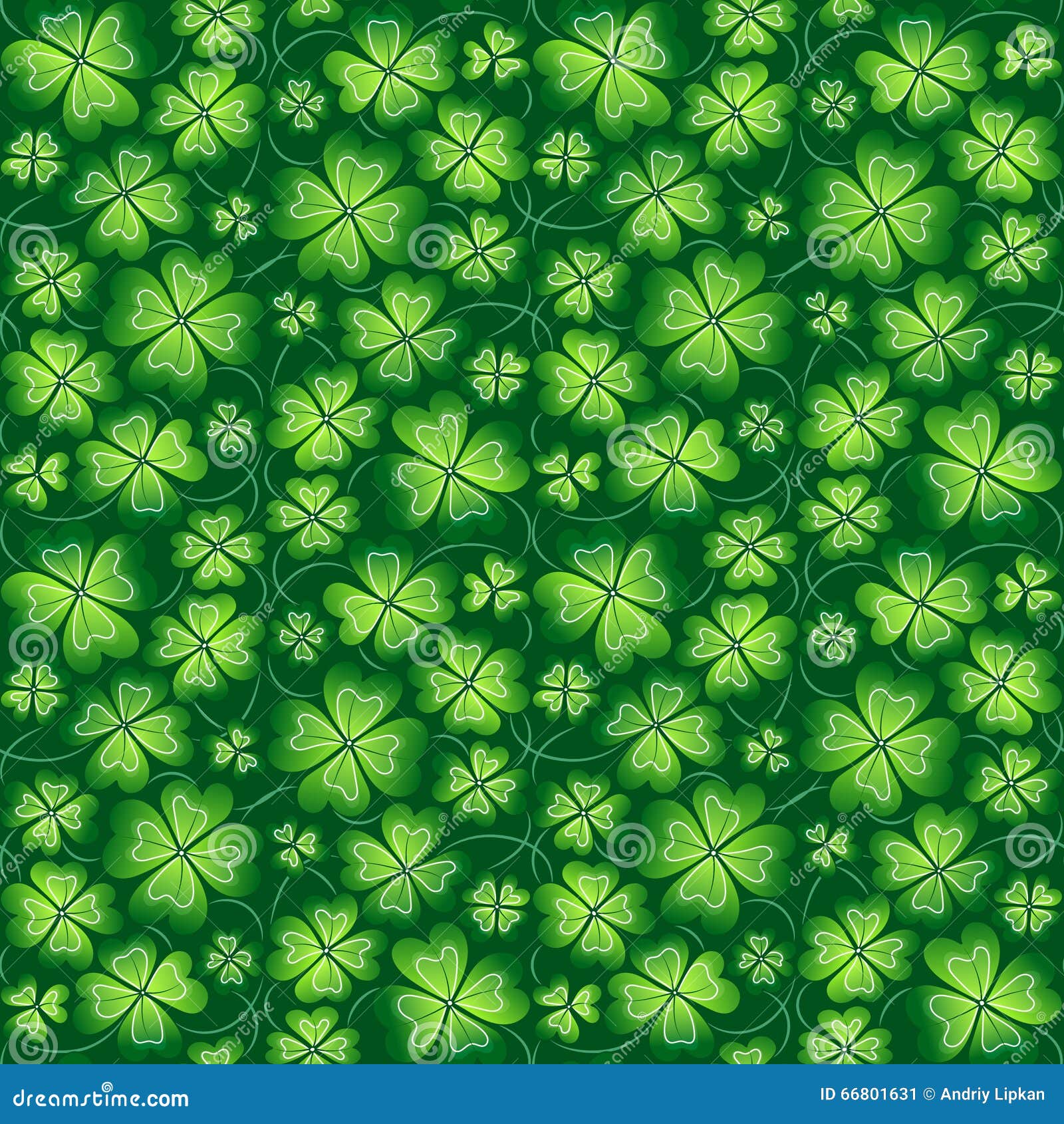 Seamless Clover Leaf Pattern Vector Illustration | CartoonDealer.com ...