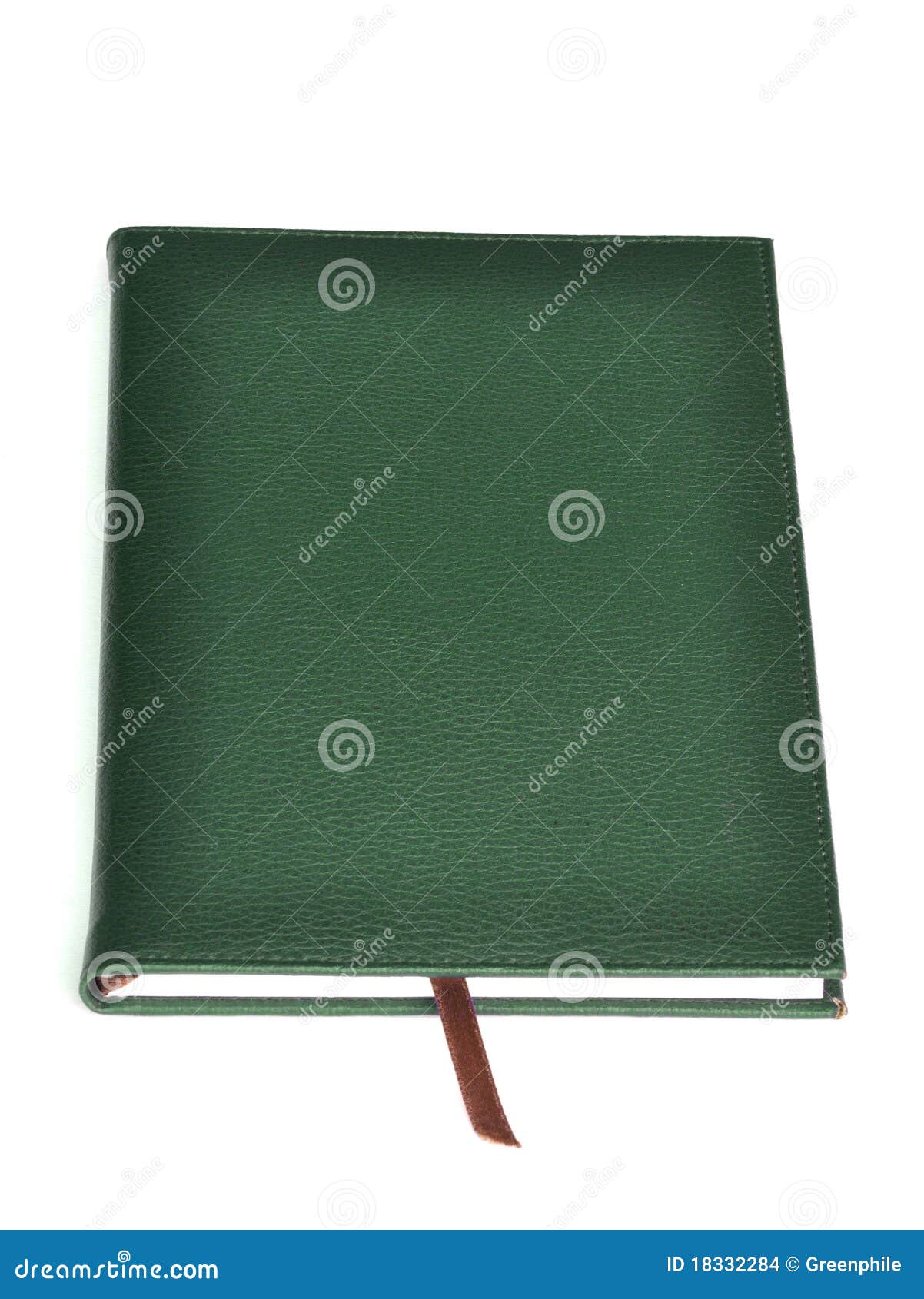 Dark Green Leather Notebook Stock Photo - Image of notepad, paper: 18332284
