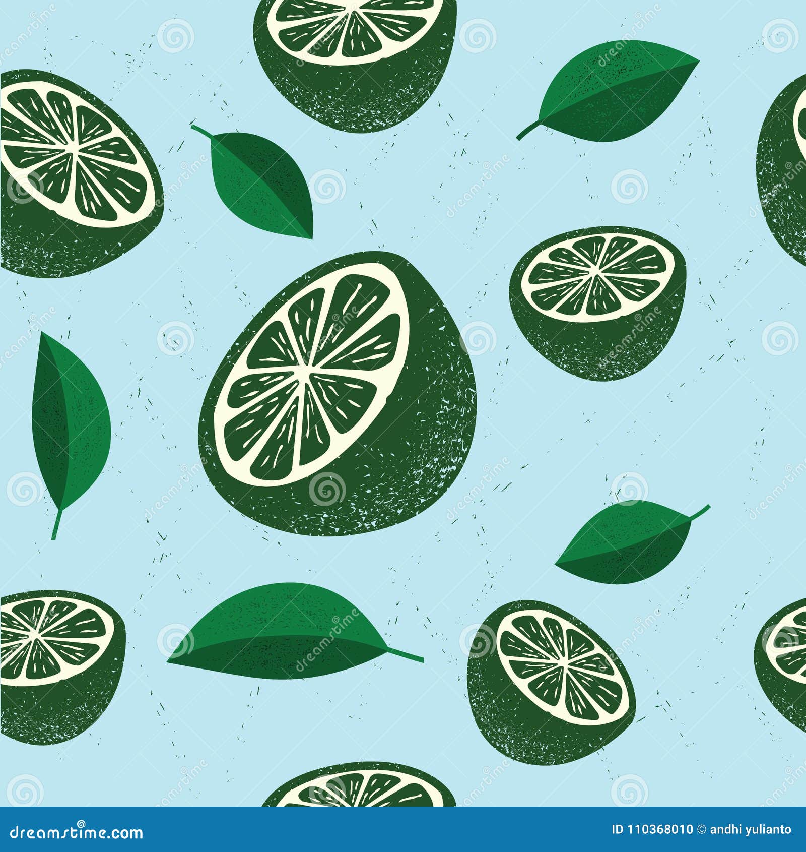 Dark Green Lemon Summer Theme Vector Seamless Pattern Template ...