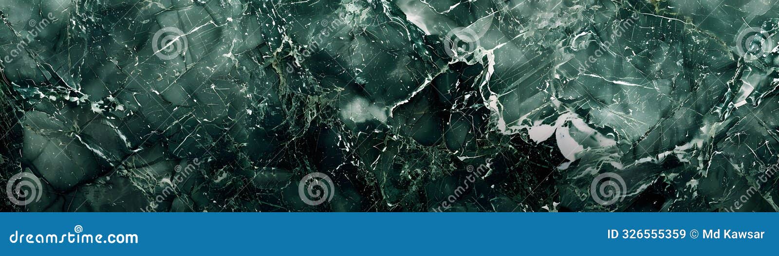 Dark Green Marble Texture Seamless Pattern Panorama Stock Illustration ...