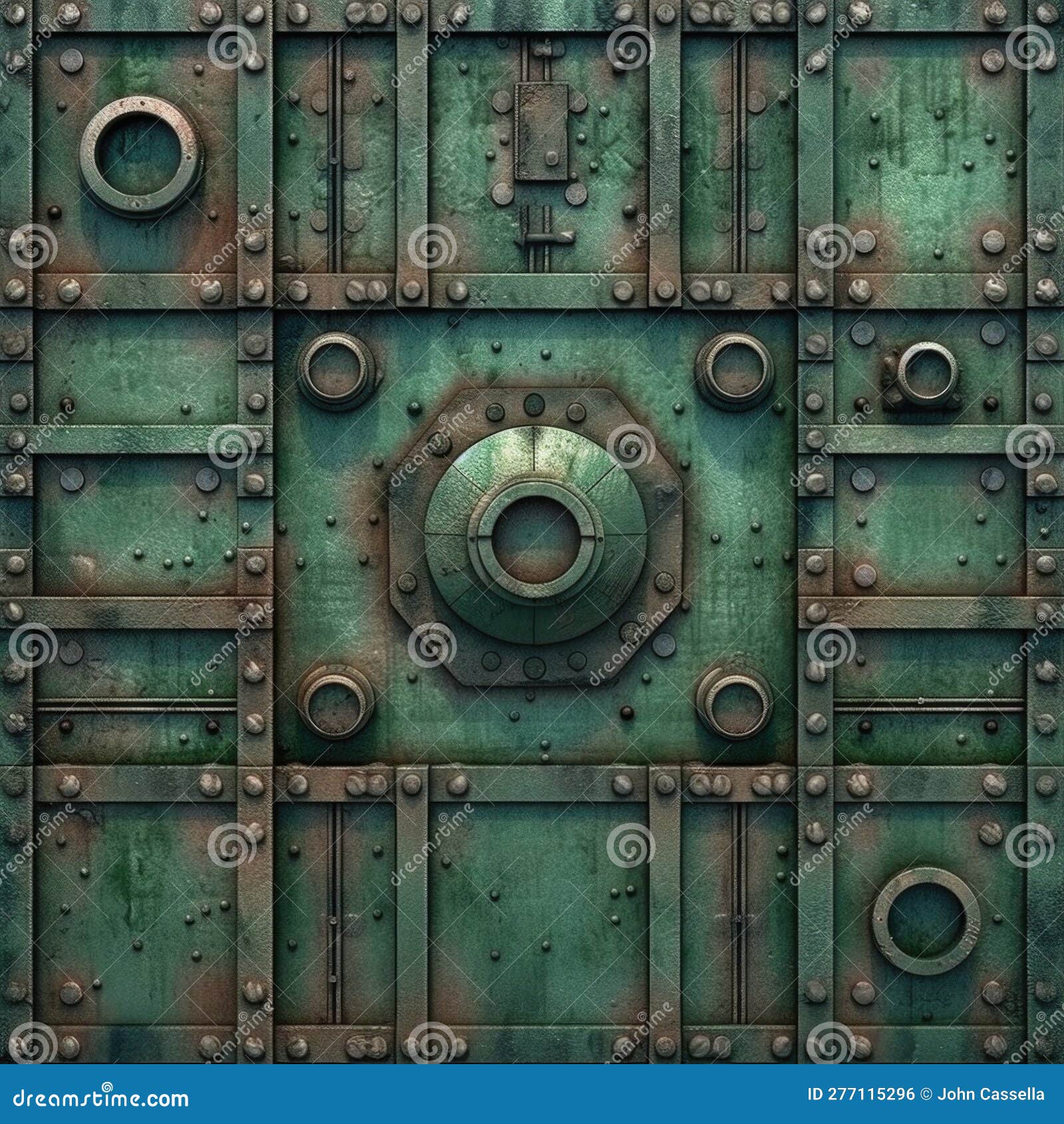 Dark Green Metal Green Rust Sci-fi Metal Texture Stock Illustration ...