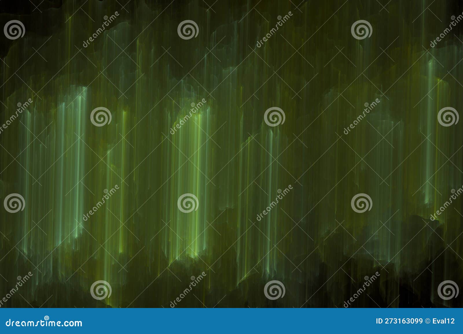 Dark Green Pattern of Crooked Vertical Rays on a Black Background ...