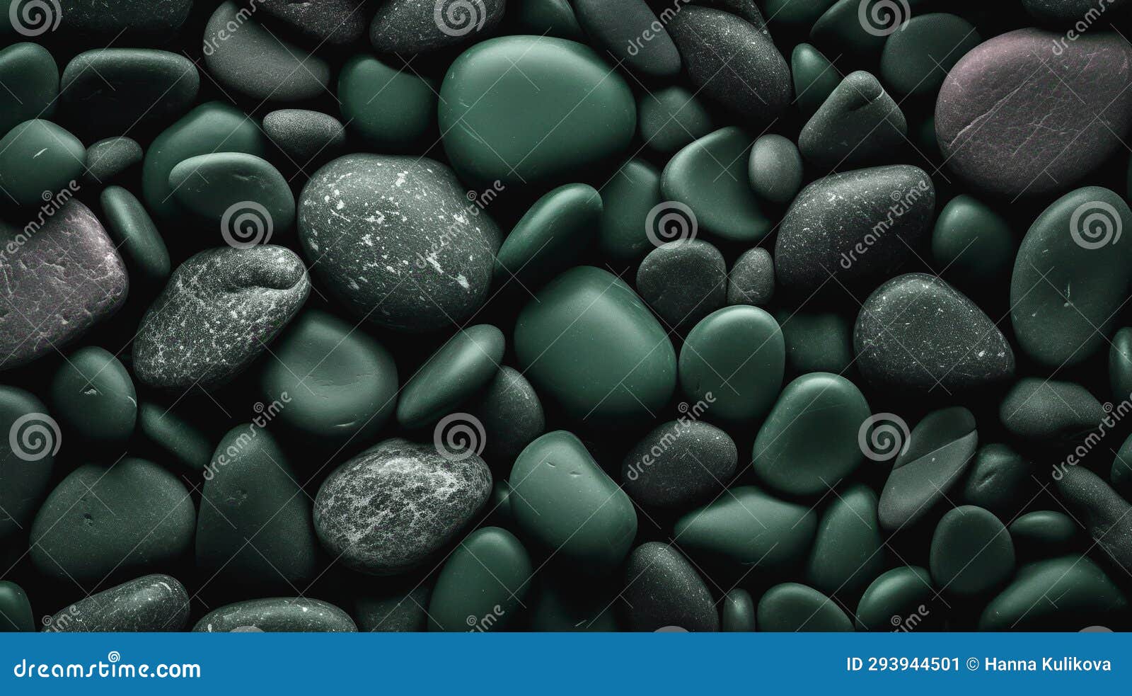 Dark Green Pebbles Background. Stock Illustration - Illustration of ...