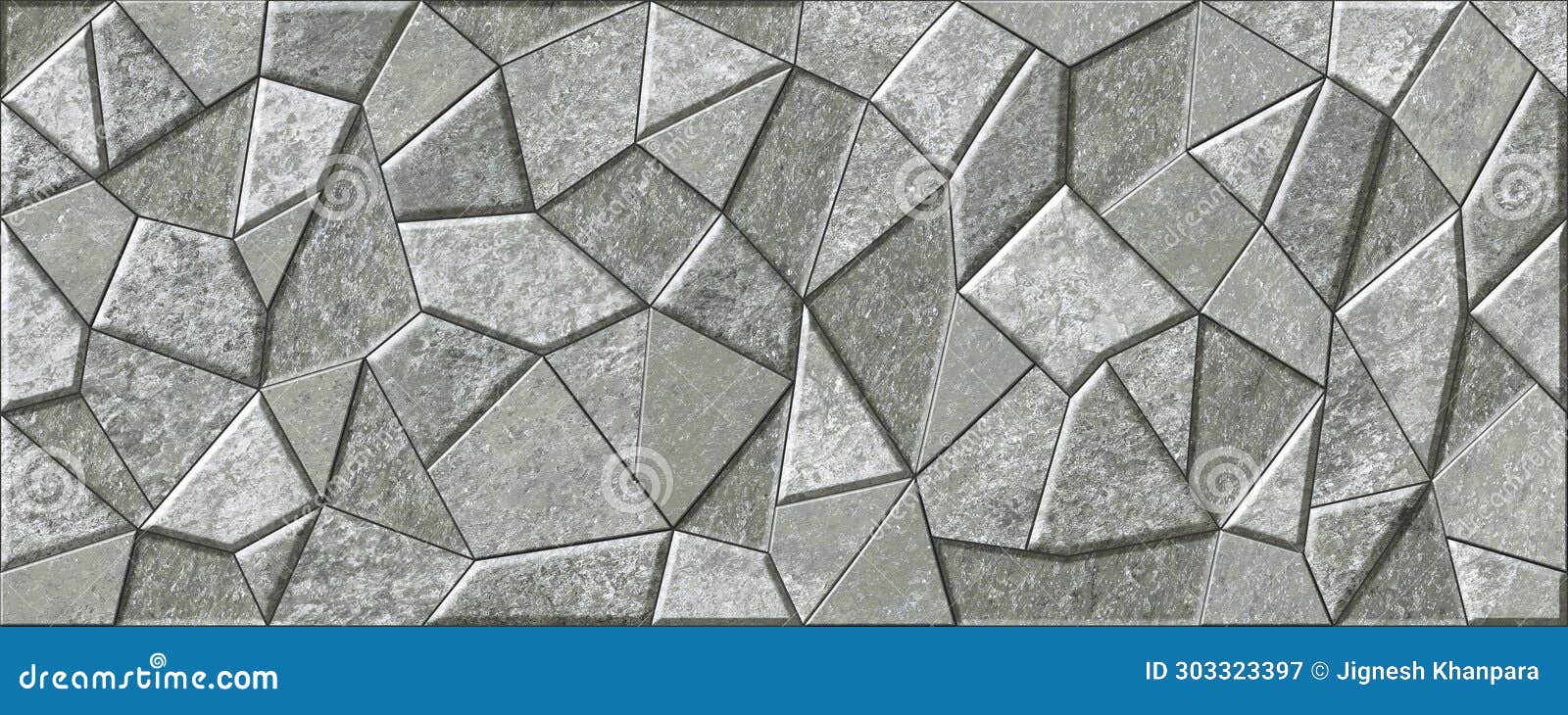 Dark Green Rock Stone Elevation Tile Design, Embossed Punch Effect ...