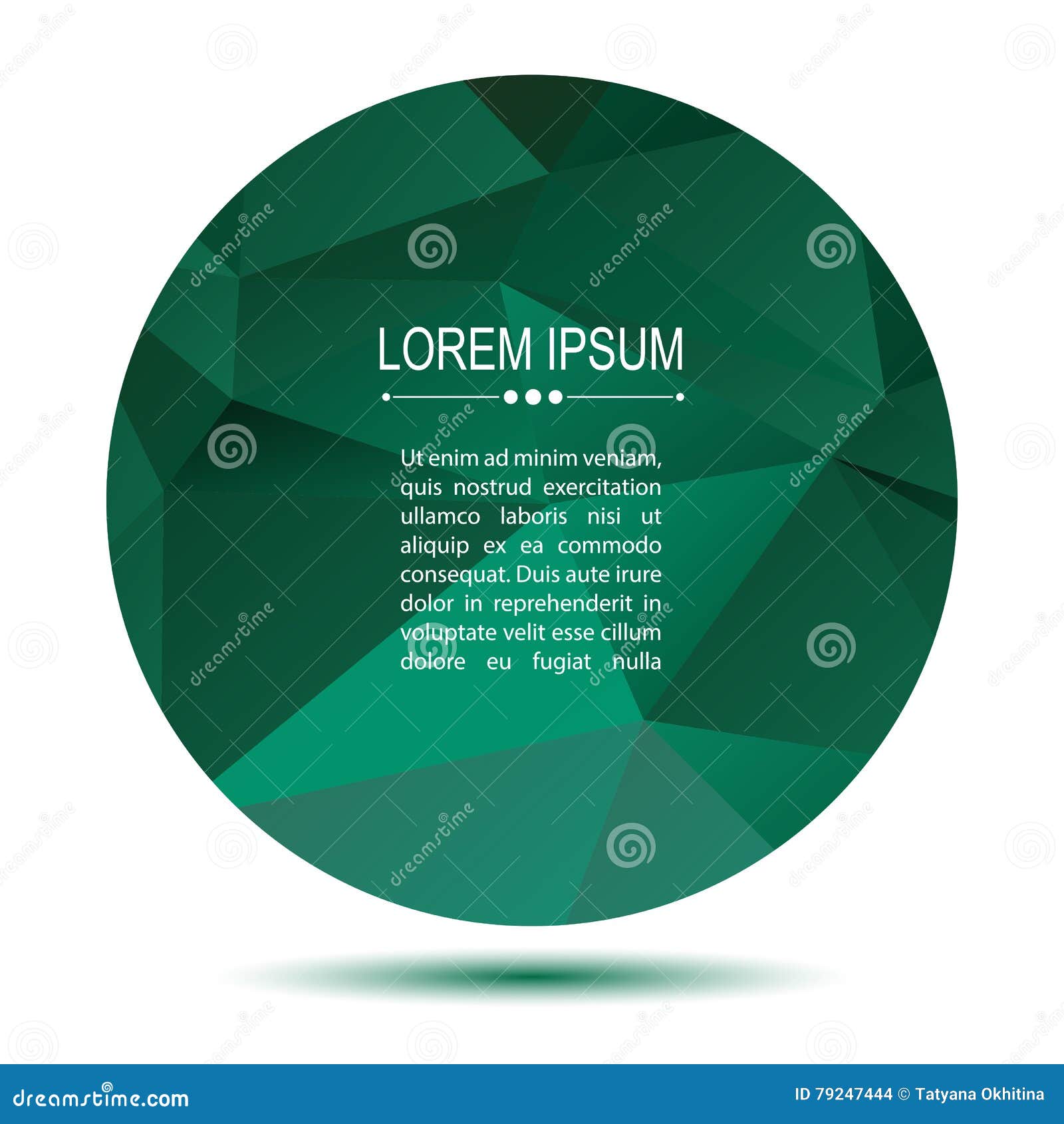 Dark green round frame stock vector. Illustration of isolated - 79247444