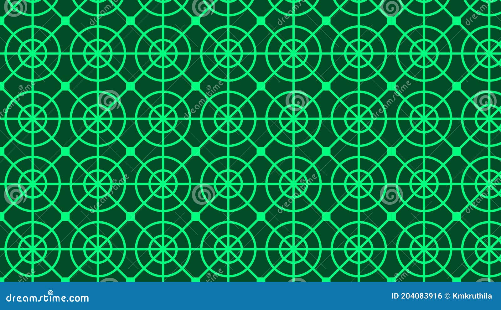 Dark Green Seamless Circle Pattern Background Vector Illustration Stock Illustration ...