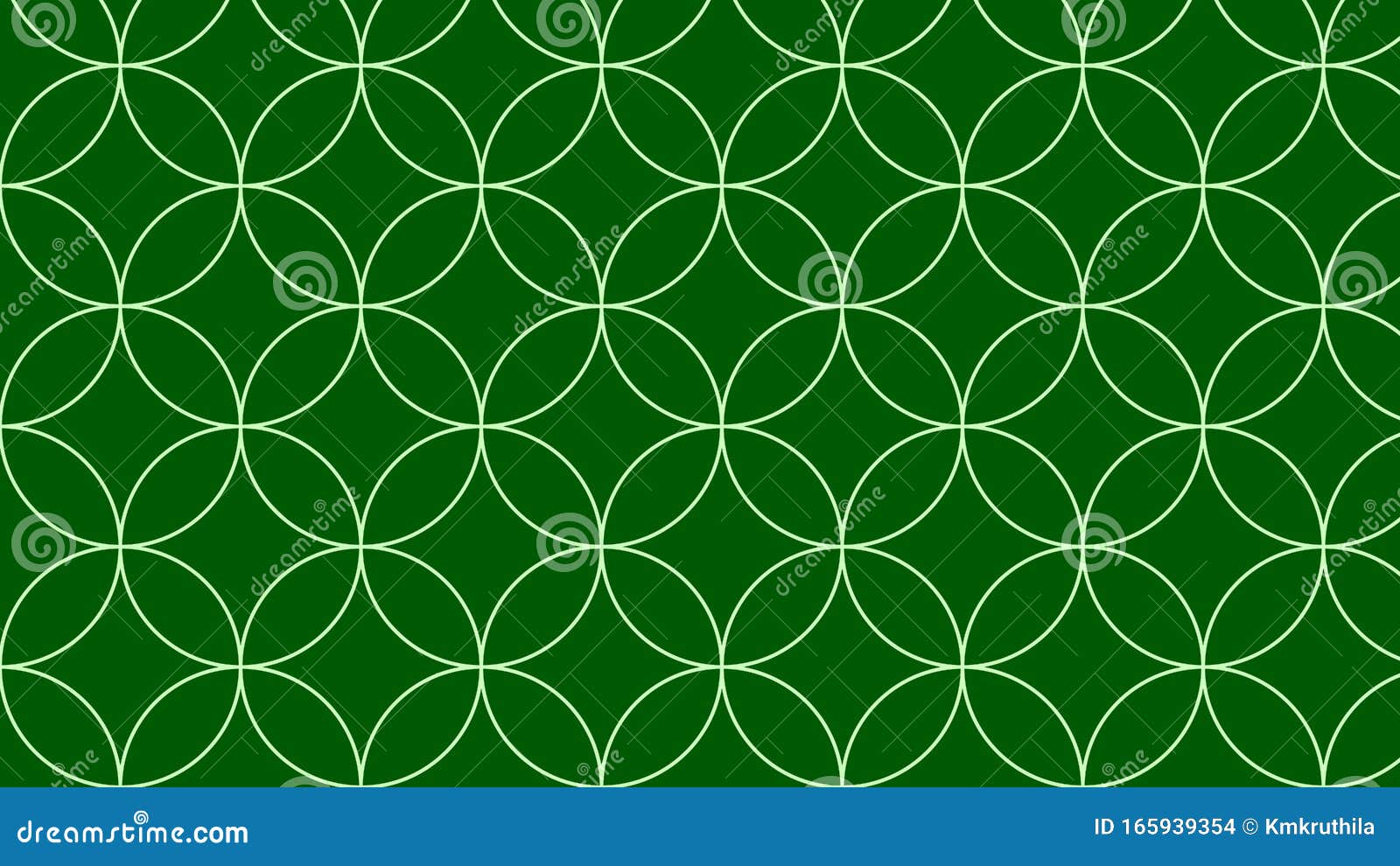 Dark Green Seamless Overlapping Circles Pattern Background Illustrator ...