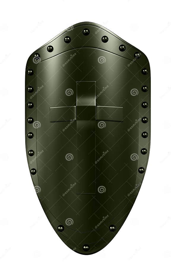 Dark green shield stock illustration. Illustration of symbol - 53866516