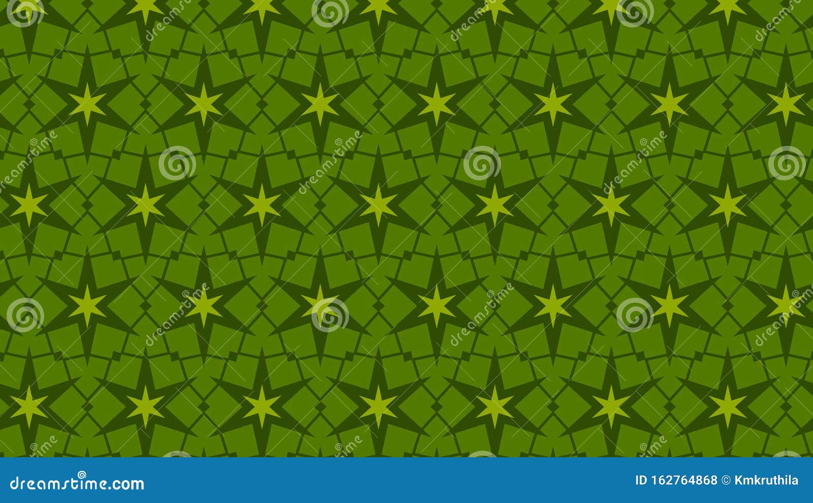 Dark Green Stars Pattern Vector Stock Vector - Illustration of seamless ...