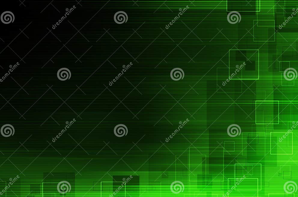Dark Green Tech Abstract Background Stock Illustration - Illustration ...