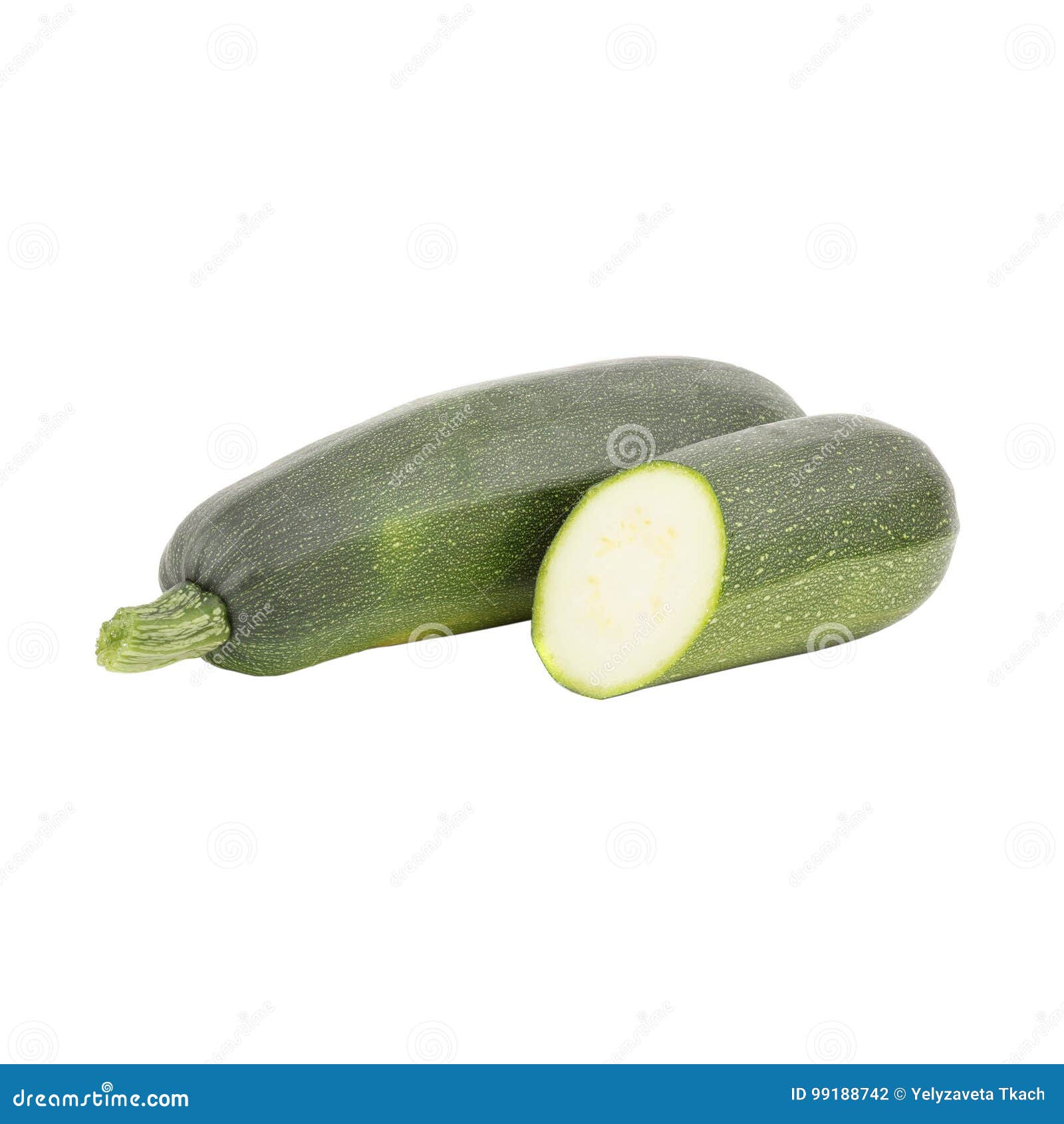 Dark Green Zucchini, Isolated on White Stock Photo - Image of gherkin ...