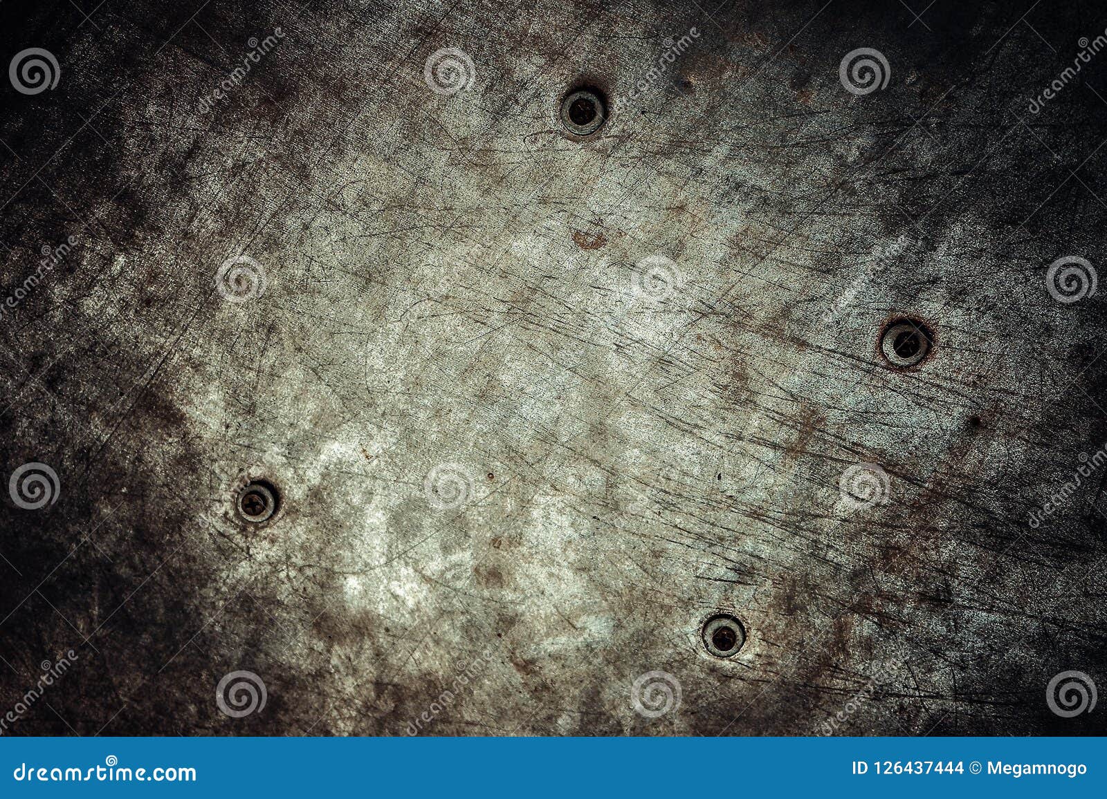 Gray Background with Four Iron Rusty Rivets Stock Photo - Image of ...