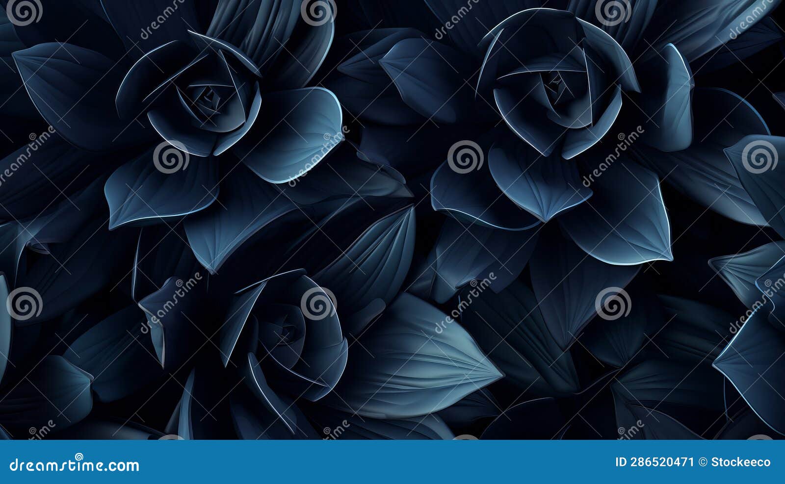 Dark Blue Agave Titanota: Hyperrealistic Digital Illustration Wallpaper ...