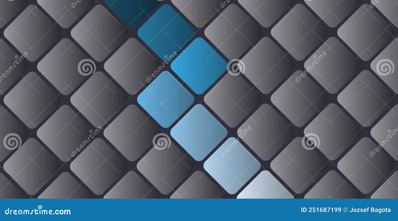 Dark Grey and Blue Tile of Round Squares, Geometric Mosaic Pattern ...