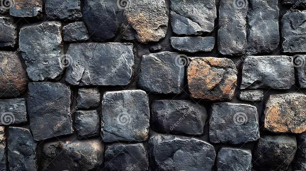 Dark Grey and Brown Stone Wall Texture Background Stock Image - Image ...