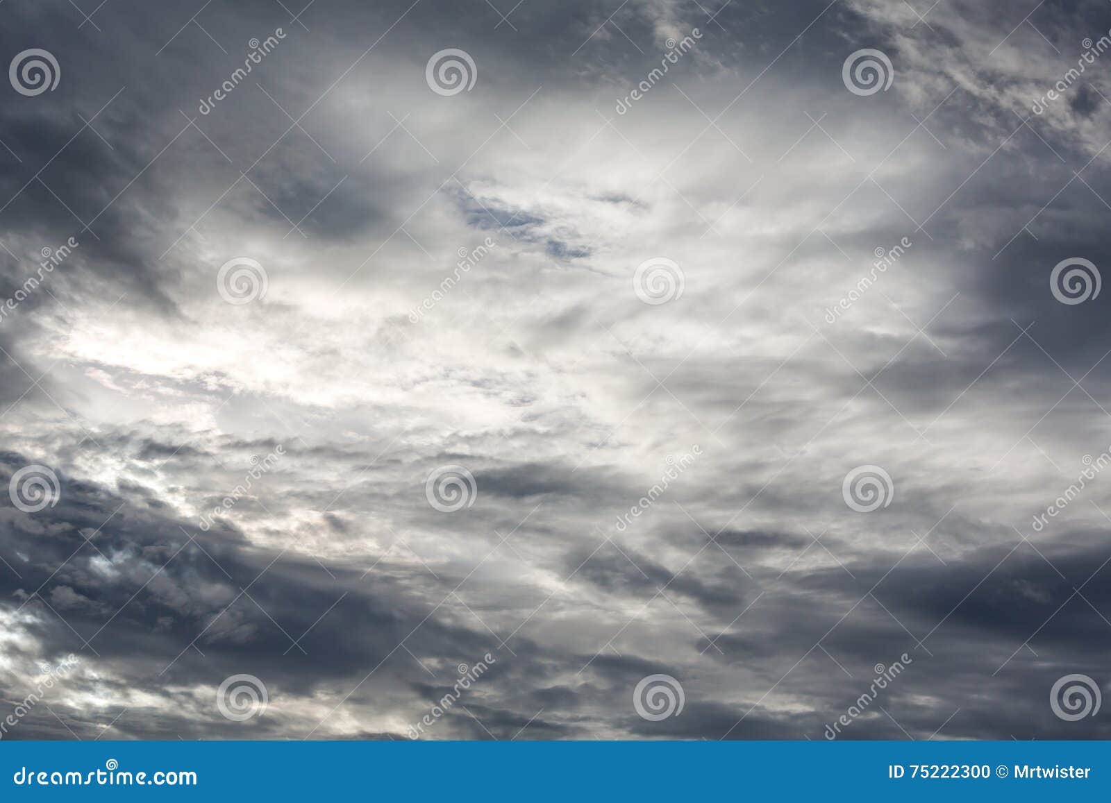 Dark Grey Cloudy Sky before Thunderstorm in Bad Weather Stock Photo ...