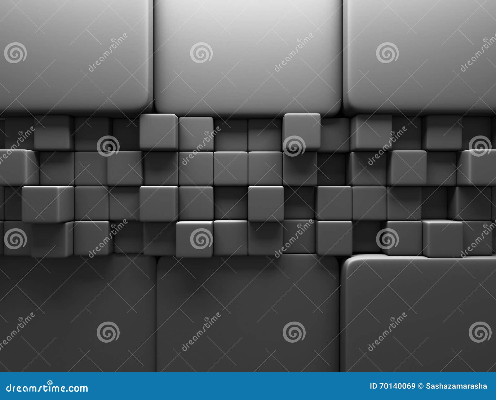 Dark Grey Cube Blocks Wall Background Stock Illustration - Illustration ...