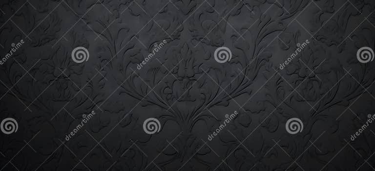 Elegant Dark Grey Damask Pattern Background Stock Illustration - Illustration of luxury ...