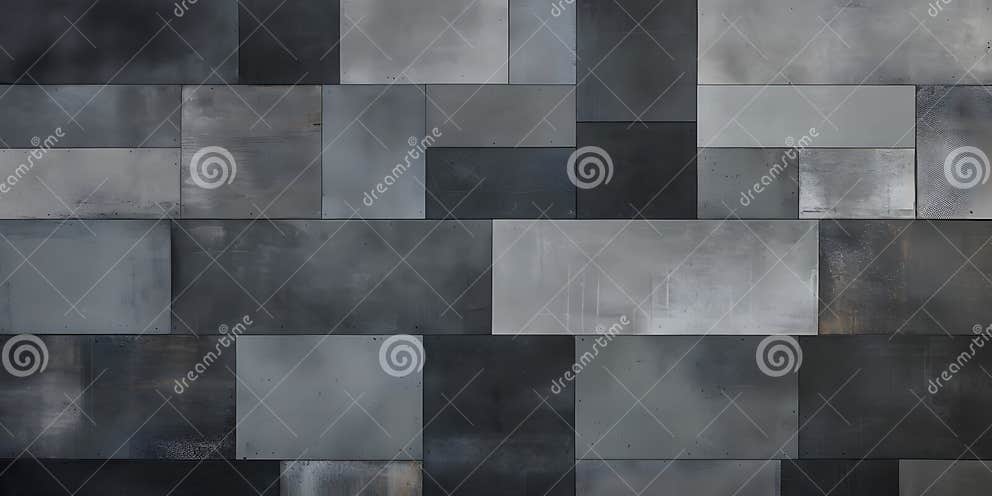 Abstract Geometric Grey Patchwork Texture Stock Illustration ...