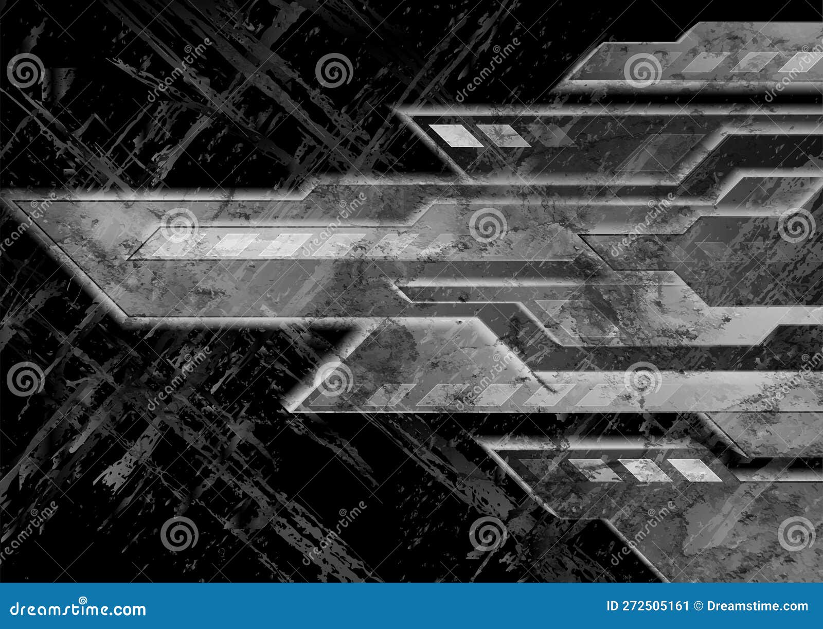 Dark Grey Grunge Texture Technology Abstract Background Stock Vector ...
