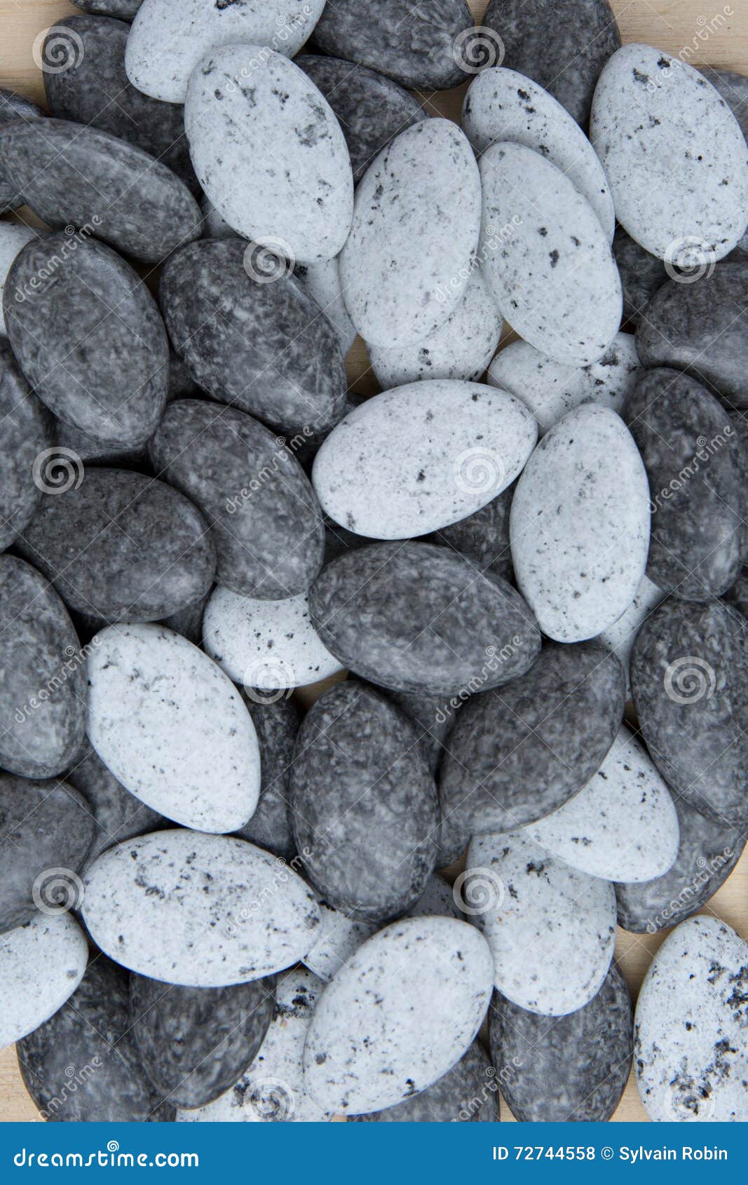 Dark Grey and Light Grey Coated Chocolate or Almond Stock Photo - Image ...