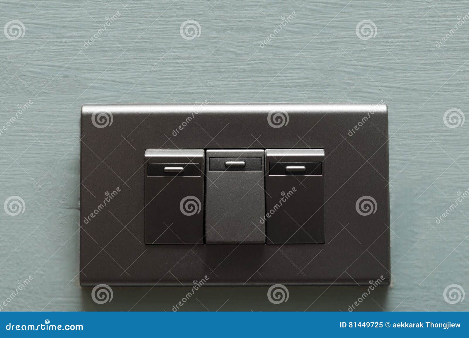 Dark grey light switch. stock image. Image of energy - 81449725