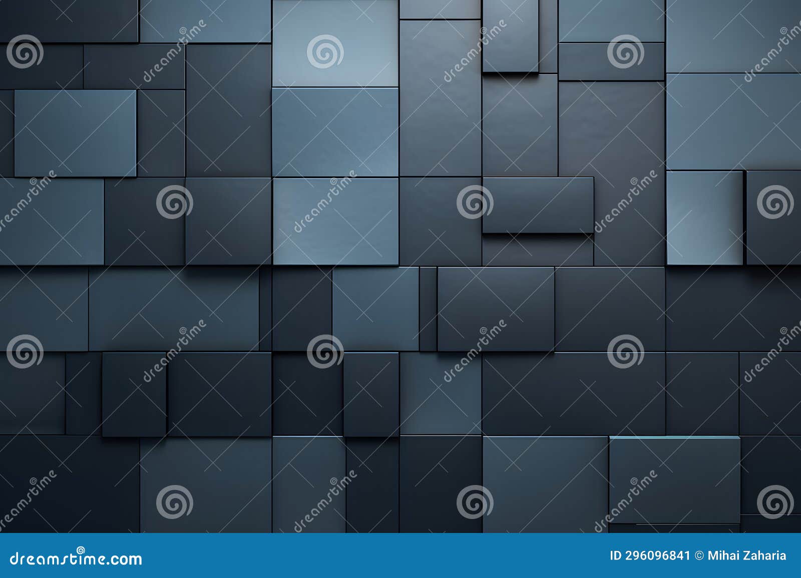 Dark Grey Metallic Wall with Light Sky-Blue Abstract Art. Generative AI ...