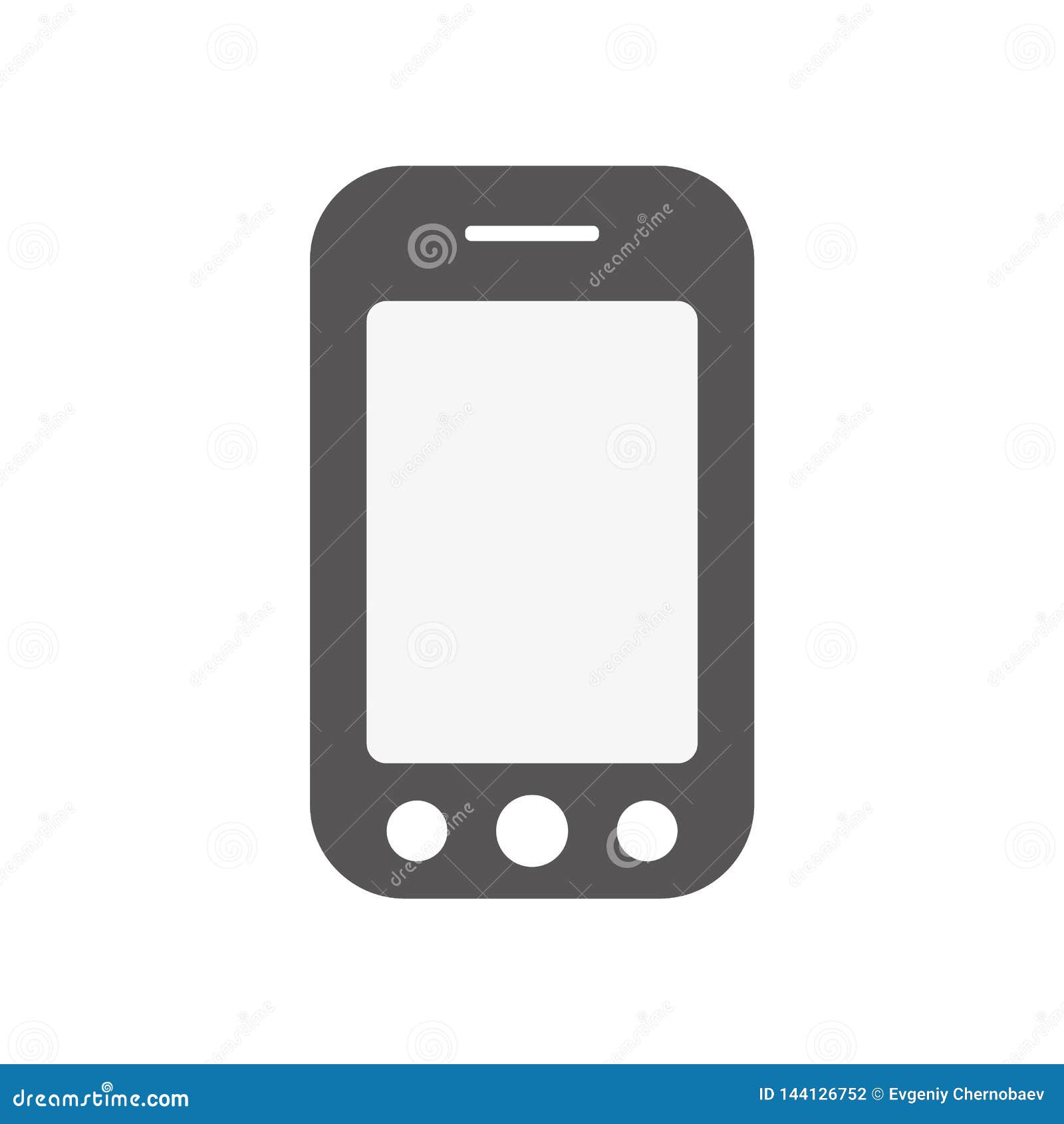 Dark Grey Mobile Phone Icon with Grey Screen. Mobile Phone Icon Vector ...