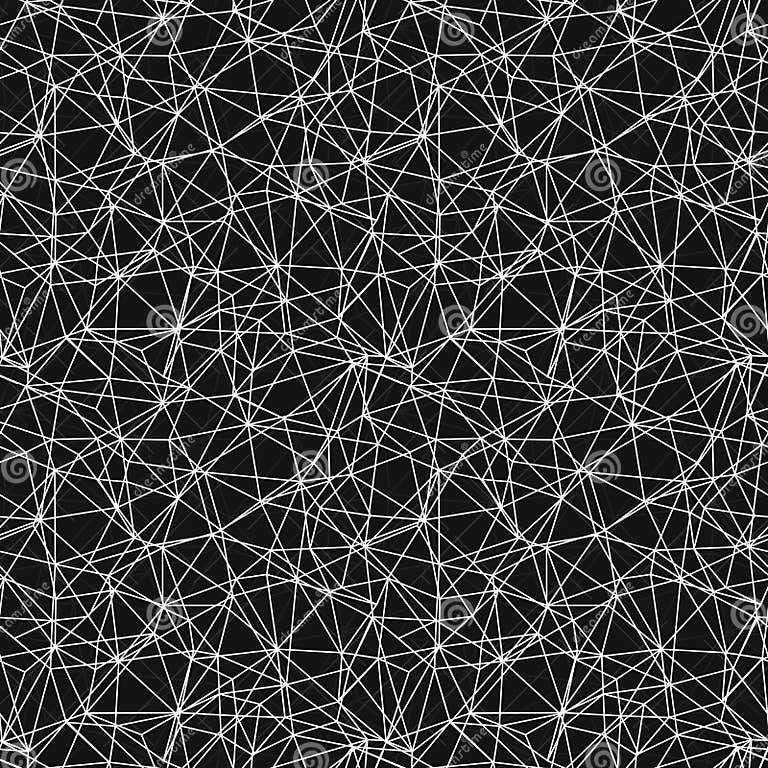 Dark Grey Network Web Texture Seamless Pattern. Stock Vector ...