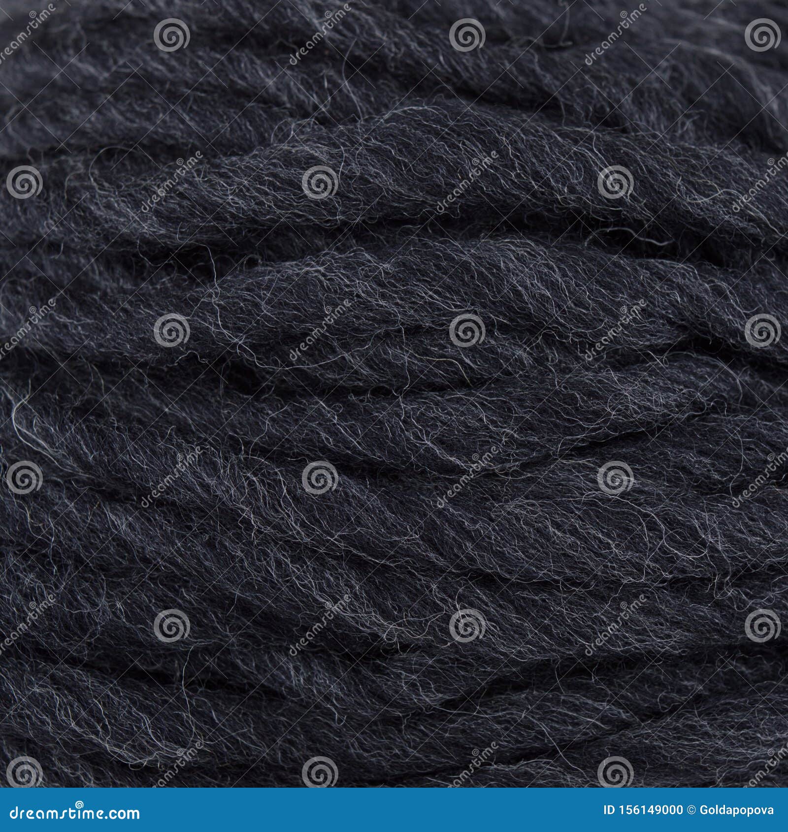 Dark Grey Pure Wool Skein Texture Closeup Stock Photo - Image of ...