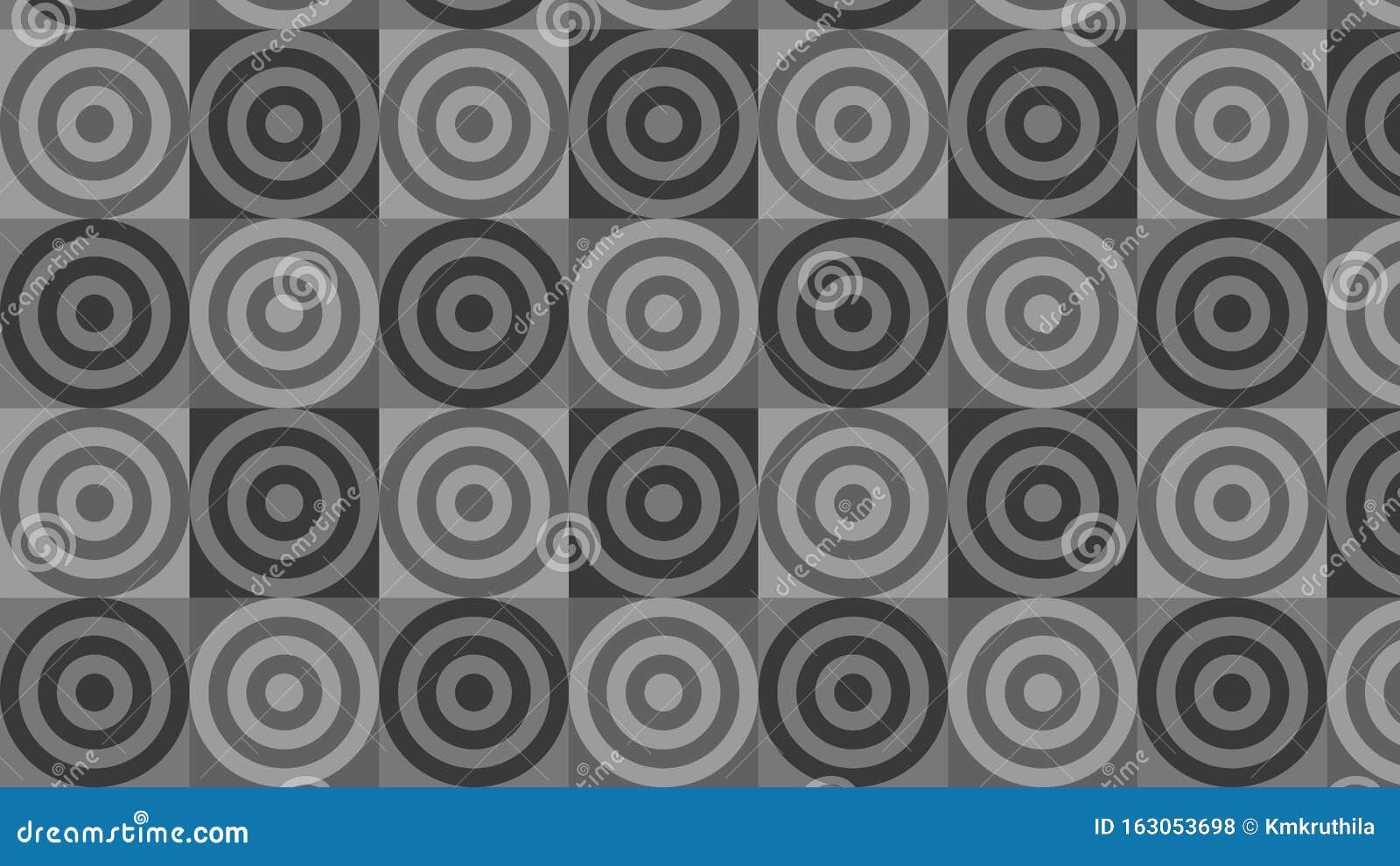 Dark Grey Seamless Concentric Circles Background Pattern Illustration Stock Vector ...