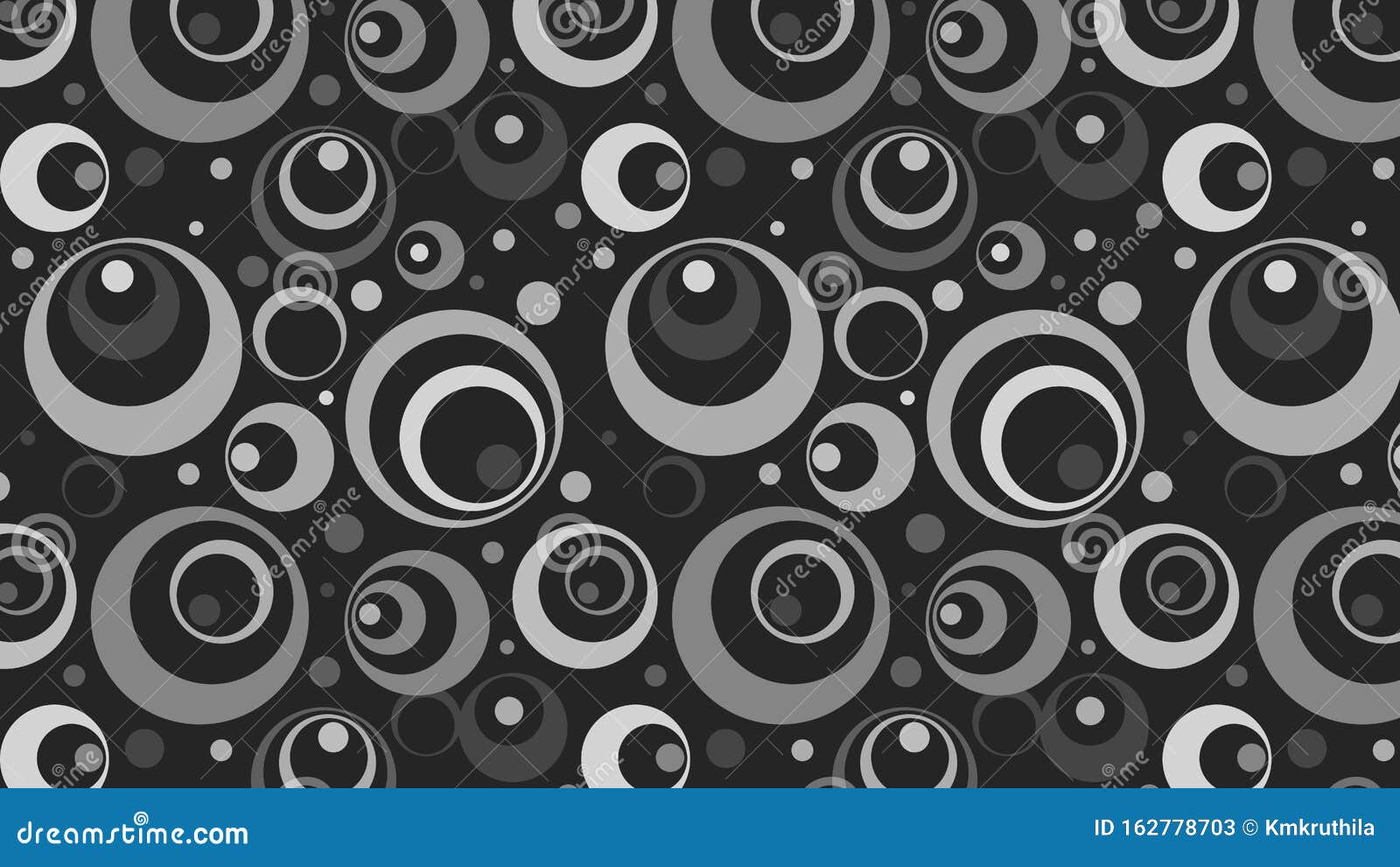 Dark Grey Seamless Geometric Circle Background Pattern Vector ...